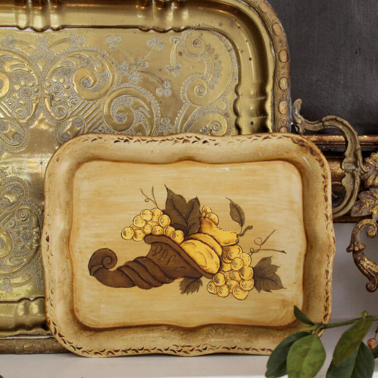 Fairfield Tiny Hand Painted Tole Tray - Nora Murphy Country House