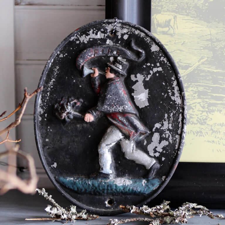 Antique Iron Fire Plaque - Nora Murphy Country House