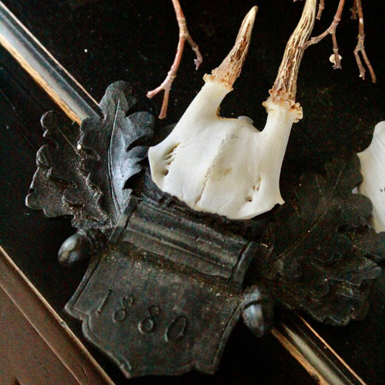1888 German Deer Antler Mount - Nora Murphy Country House